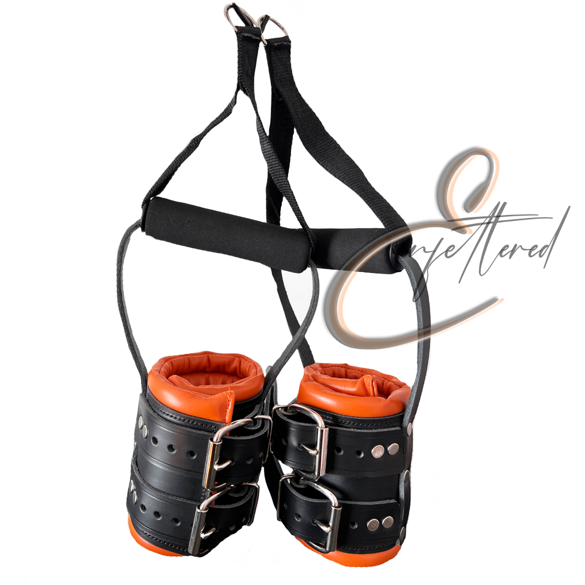 Enfettered Leather Suspension WRIST Restraints with bar | Enfettered