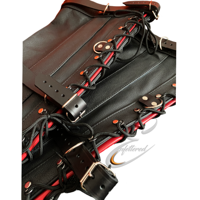 Enfettered Leather Bondage Boned Leg Binders | Enfettered